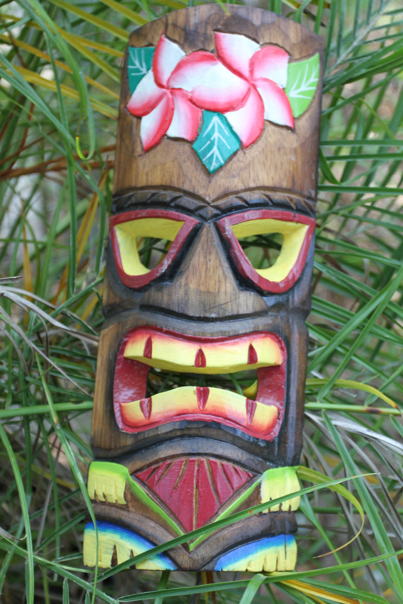 Colorful Carved Wood Tiki Mask Free Ship Tiki-1 - Etsy