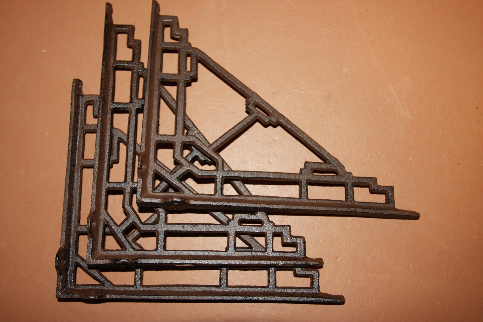 5 Pc Geo Retro Large Shelf Brackets Geometric Design Free - Etsy