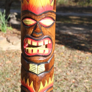Large 20 Fire Tiki Mask Wall Decor Tiki Bar Free Ship - Etsy
