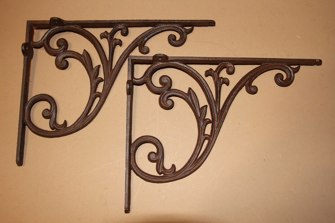 Paisley Design Extra Large Wall Bracket, 12" X 16" Cast Iron, Free ...