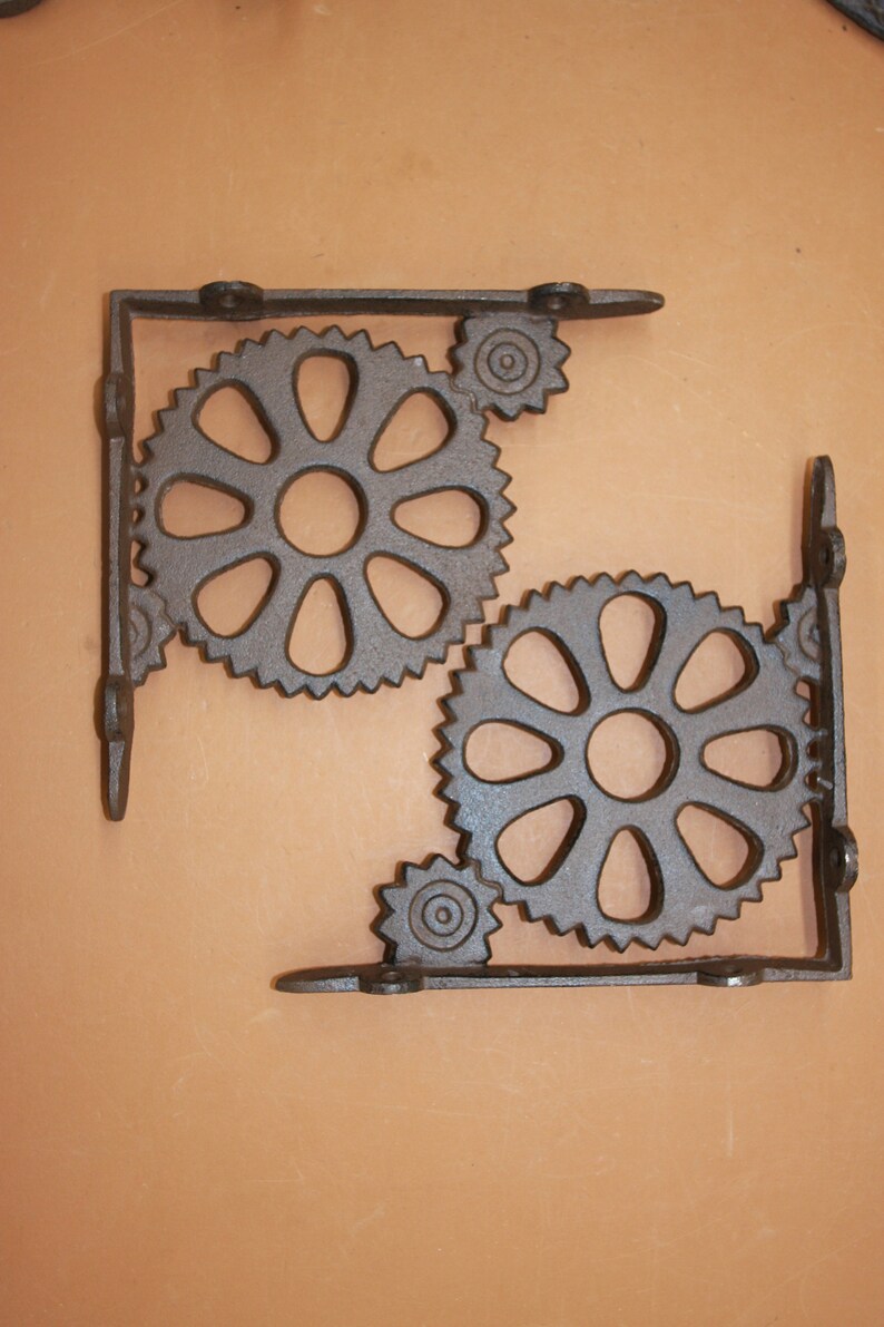 Cog Look Bracket Workshop Open Concept Shelving 8 | Etsy