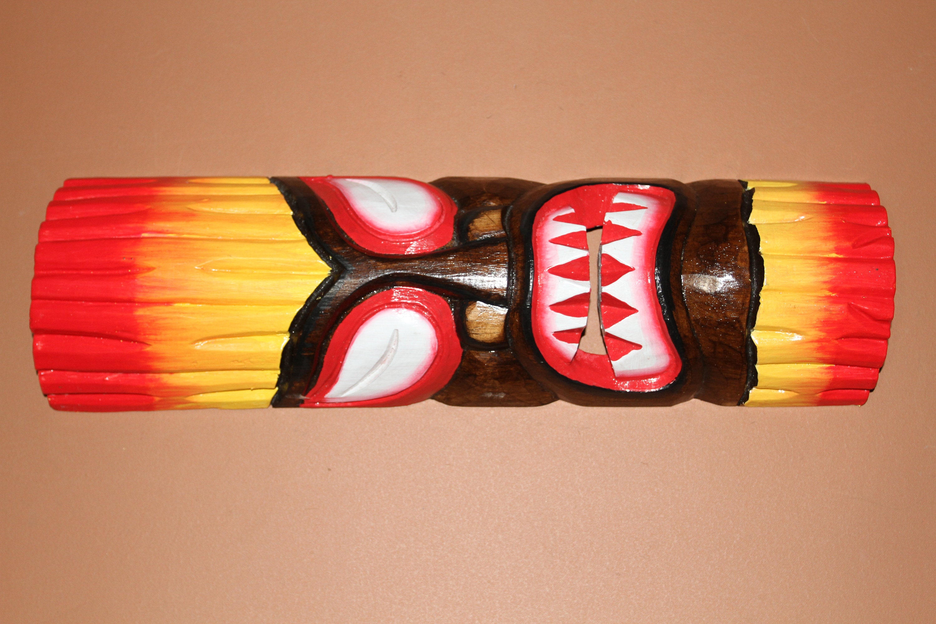 20 Long Vibrant Color Tiki Mask Tiki Bar Decor Free | Etsy