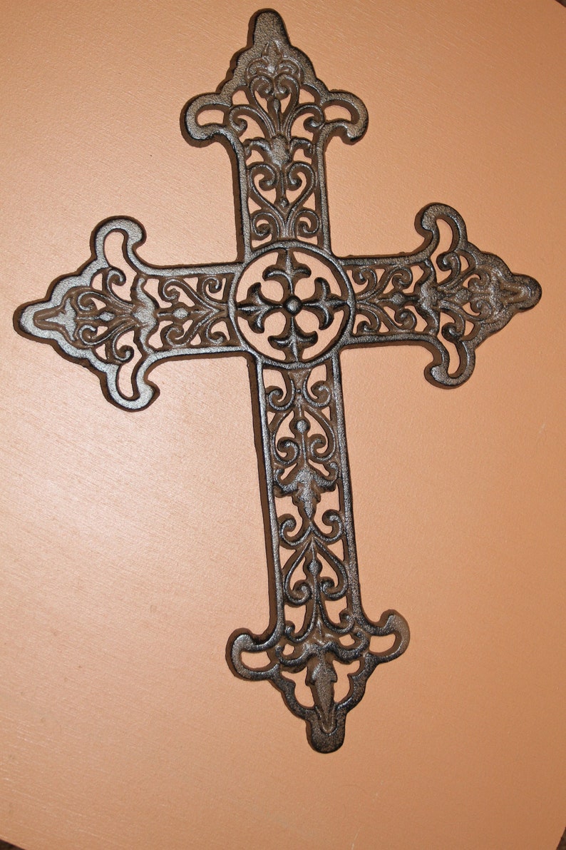 Fancy Fleur De Lis Design Wall Cross Wedding Gift Free Ship - Etsy