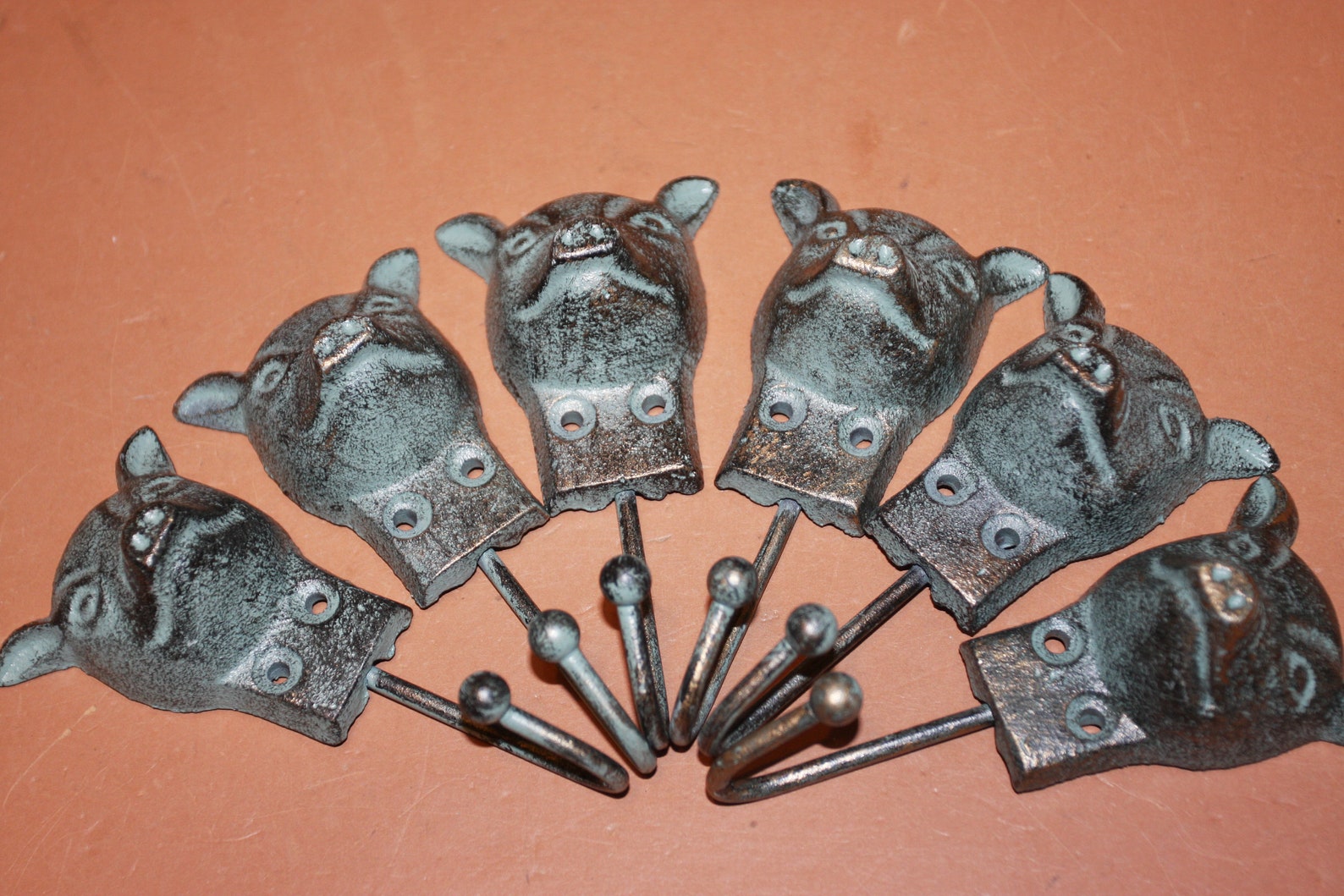 Pig Wall Hook Bronze Color Free Shipping H-95 | Etsy