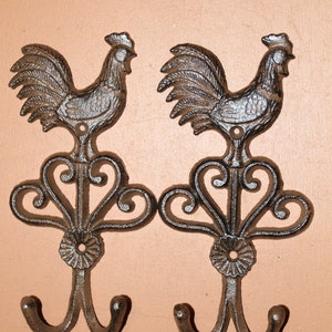 CHICKEN, Large, Double Wall Hook, Country Decor, Farm Decor, Home Decor ...