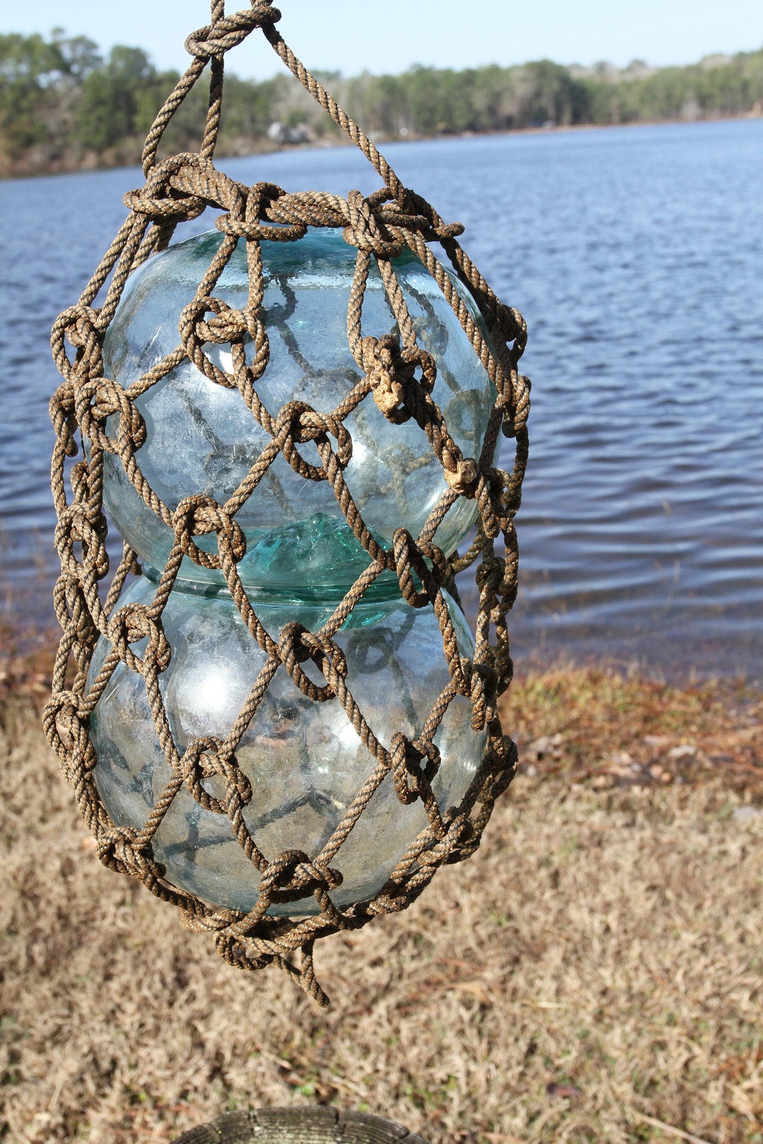Collectible Glass Fishing Float, Almost Clear Glass, Authentic Glass ...