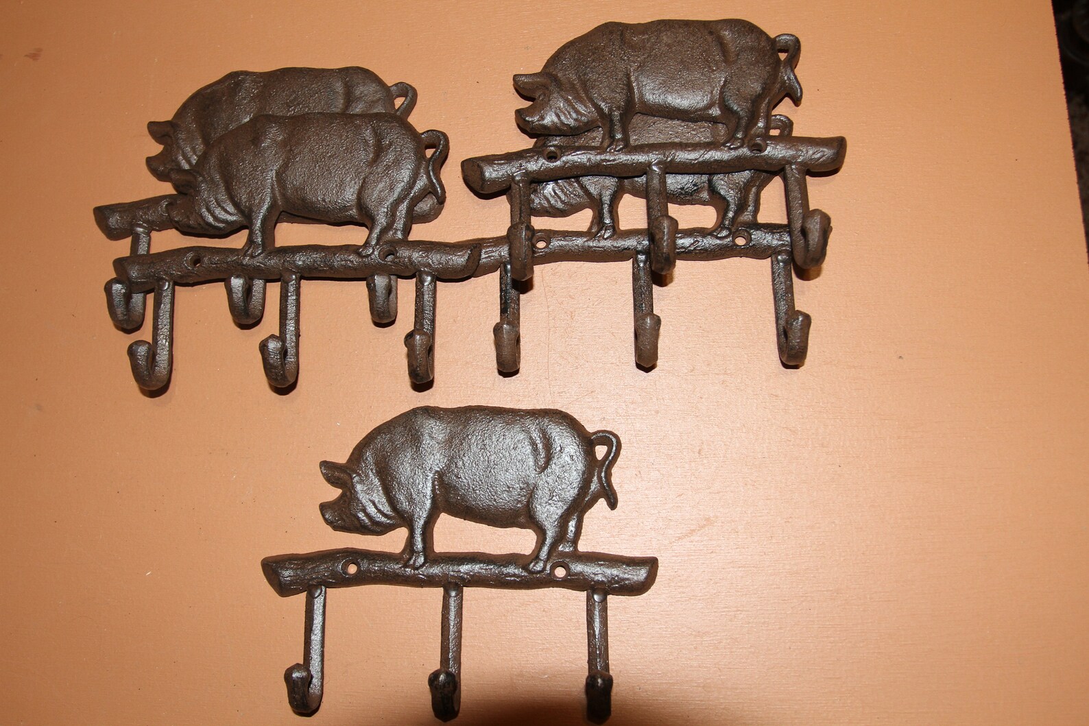 Hog Wall Hooks Triple Hooks Ranch Decor Free Ship H-120 - Etsy