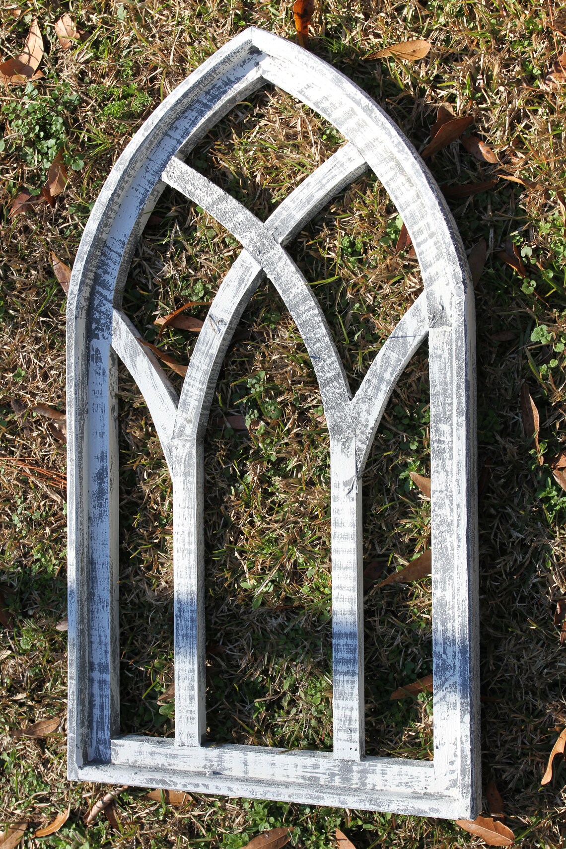 Weathered White Finished Large Wood Window Frame Wood Home - Etsy