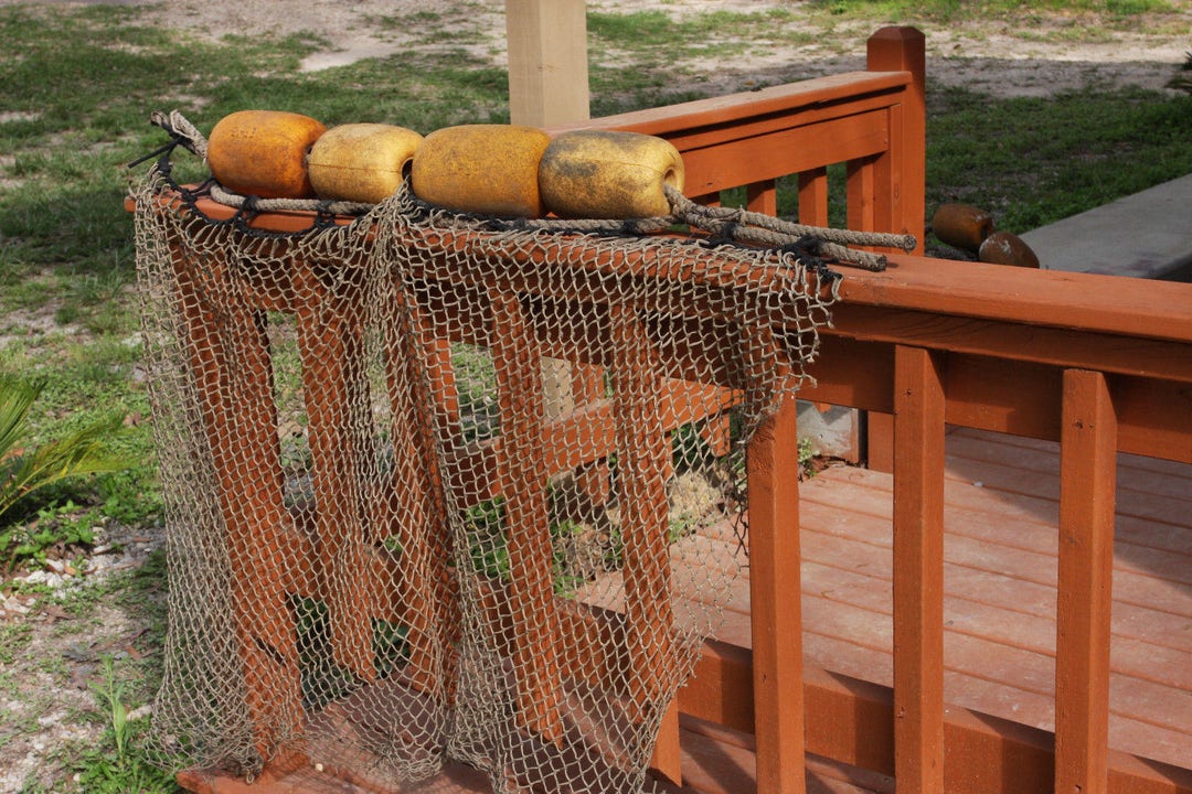 Weathered Commercial Fishing Net Rope Float Free Shipping - Etsy