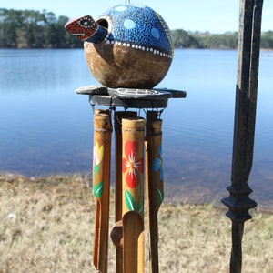 Colorful Bobbing Head Turtle Wind Chime, Beach Decor, Free Shipping G ...