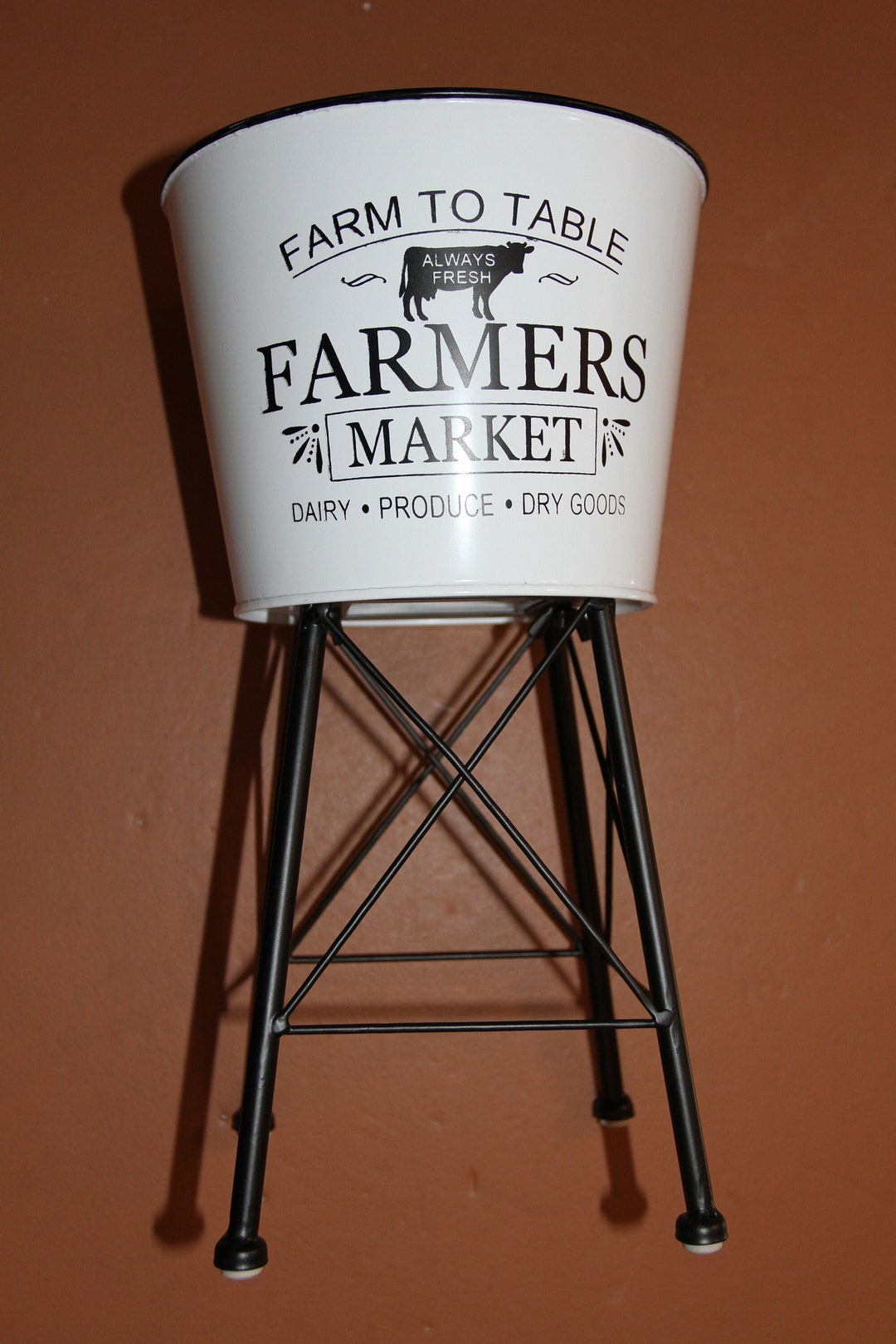 FARMERS MARKET Water Tower / Usable Display Bucket / Farmhouse Decor ...