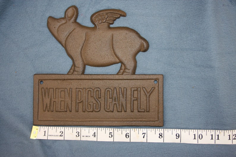 When Pigs Can Fly Wall Plaque Pig Decor Sassy Sign Cast - Etsy