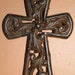 3pc Decorative Cross Wall Display Wall Mounted Cast Iron Decor Rustic ...