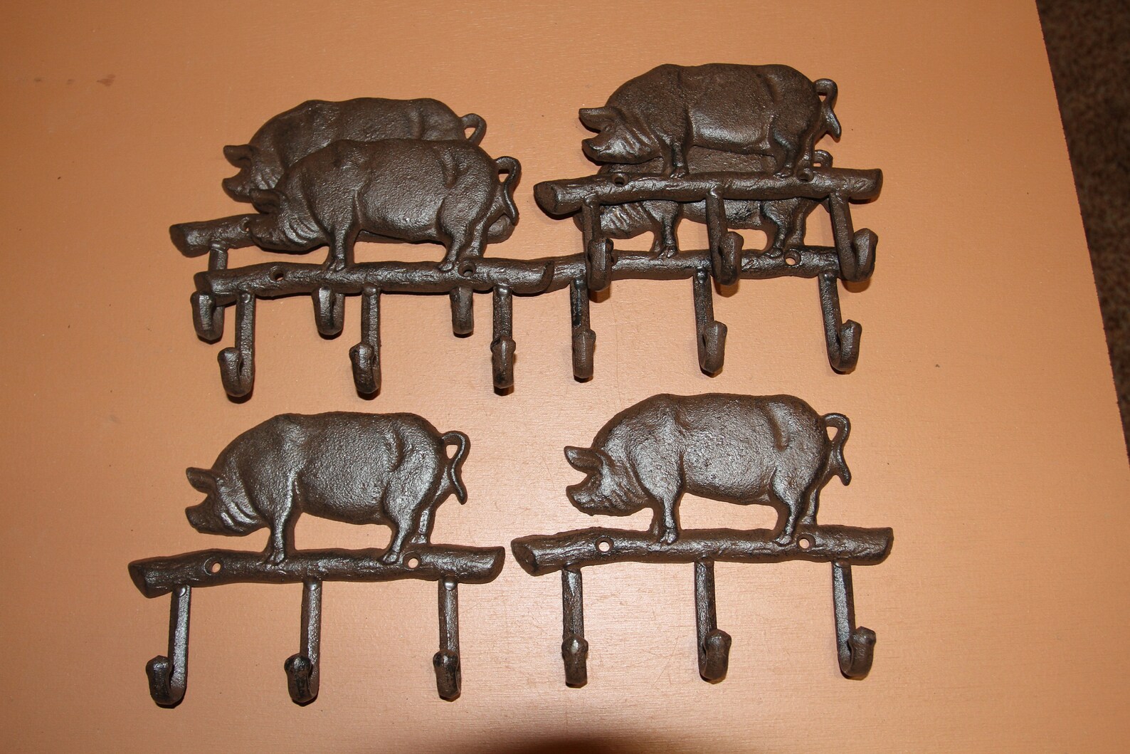 Hog Wall Hooks Triple Hooks Ranch Decor Free Ship H-120 | Etsy
