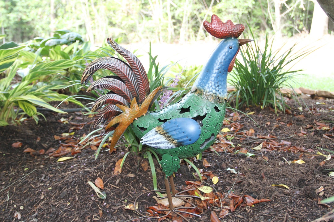 Large Decorative Roosters, High End Glossy Finish, Farm House Decor ...