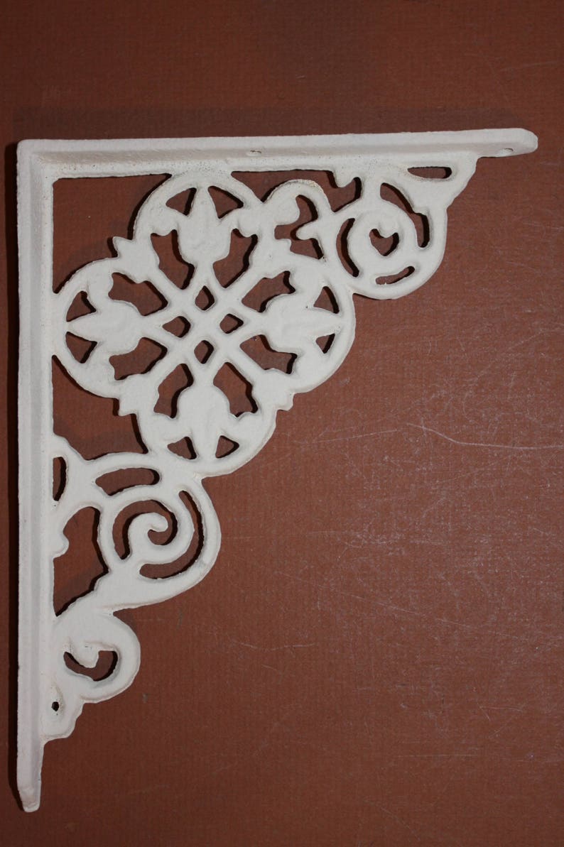 4pc White Flower Decorative Shelf Brackets 7 1/2 Free - Etsy
