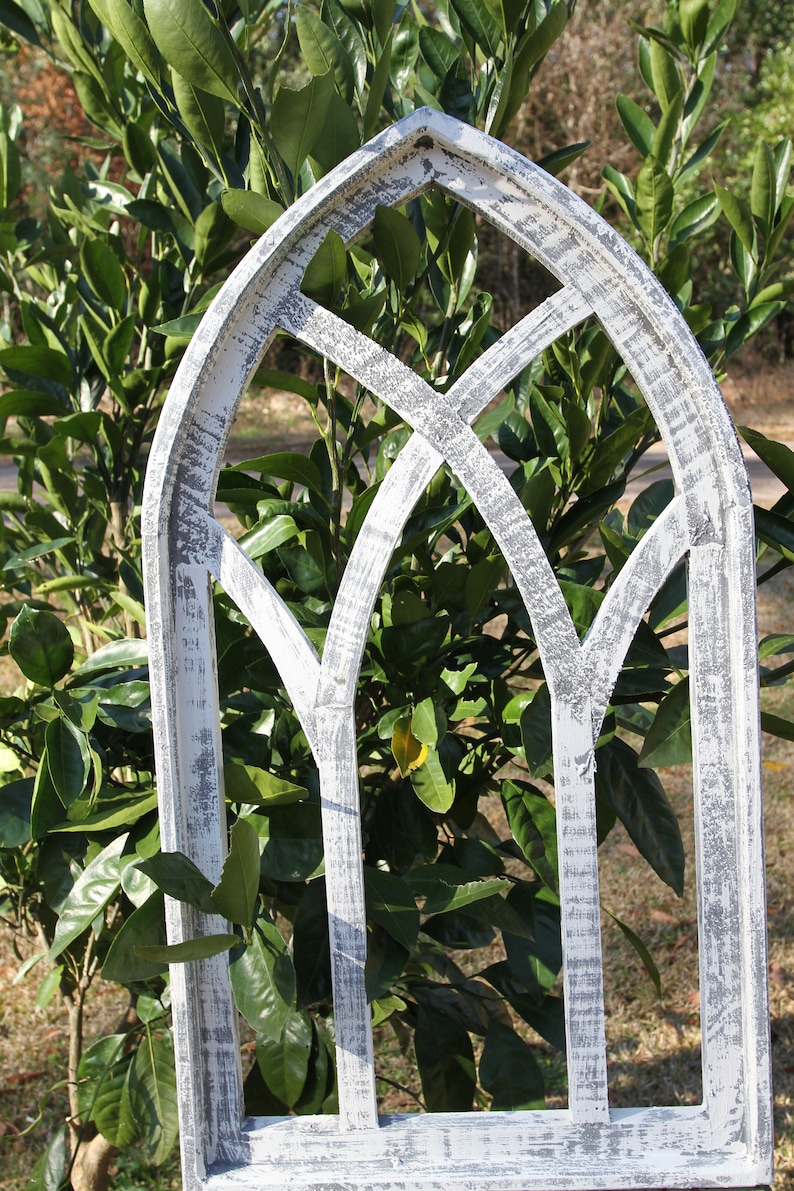 Weathered White Finished Large Wood Window Frame Wood Home - Etsy