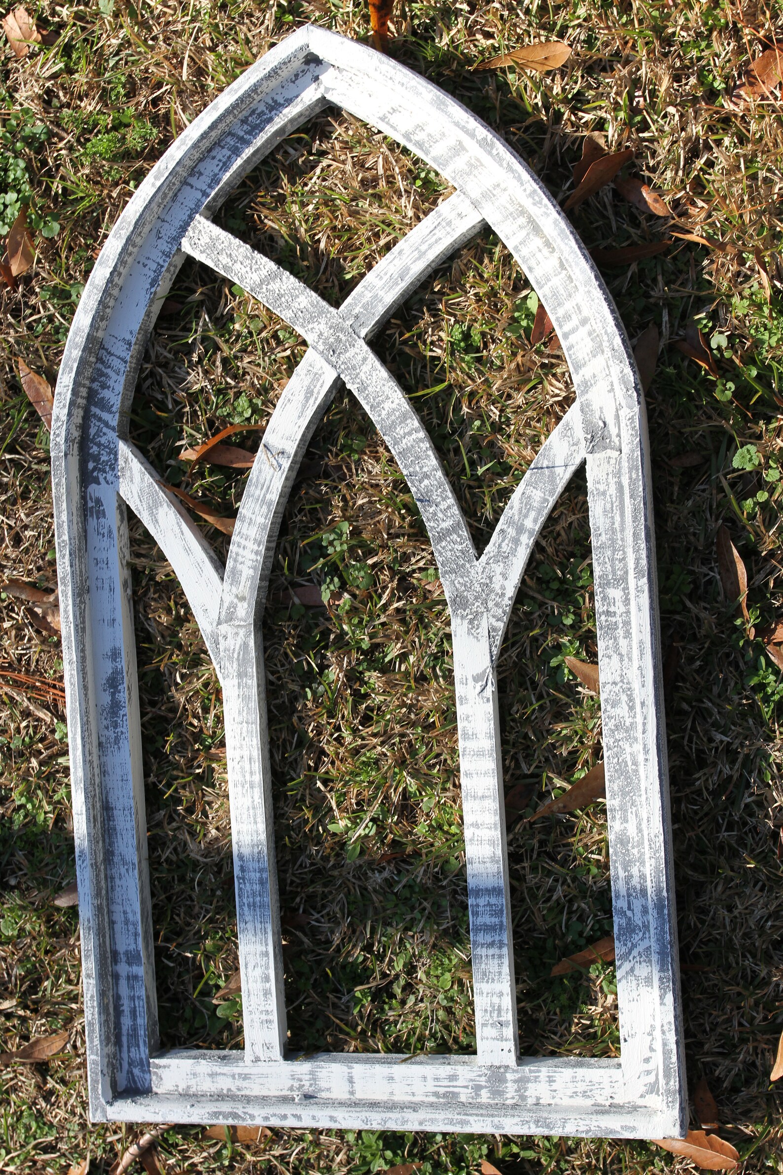 Weathered White Finished Large Wood Window Frame Wood Home - Etsy