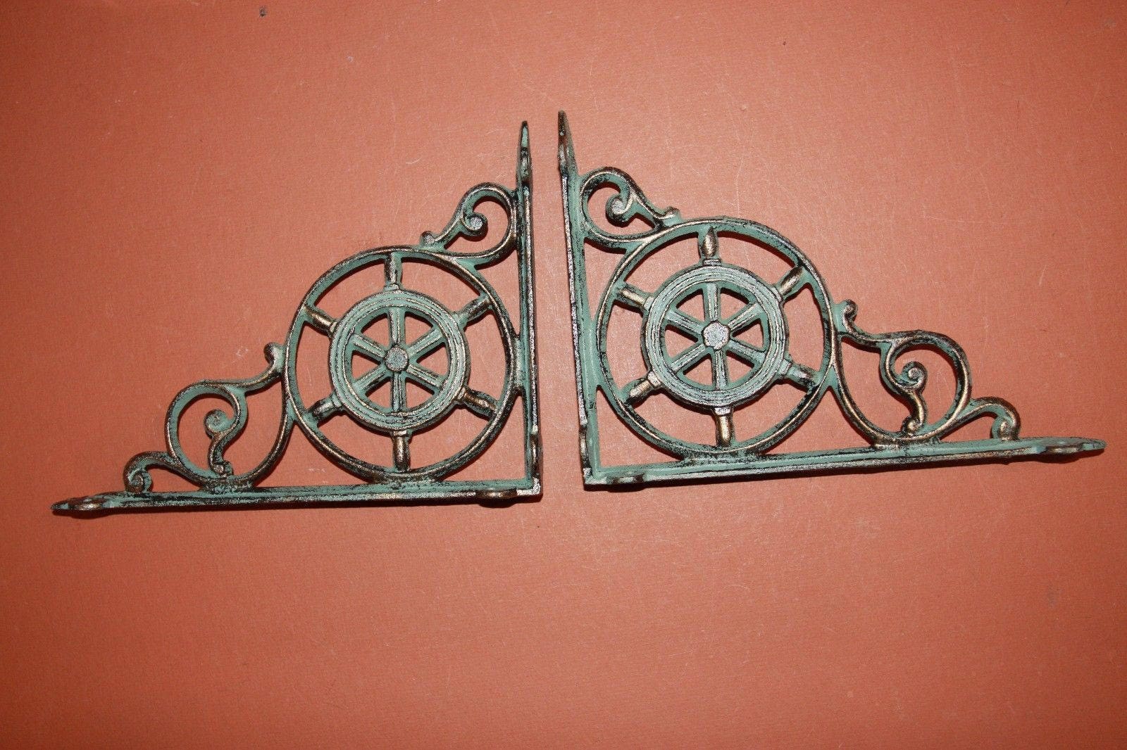 4pc Ship Wheel Shelf Brackets Nautical Decor Free Ship B-31 | Etsy