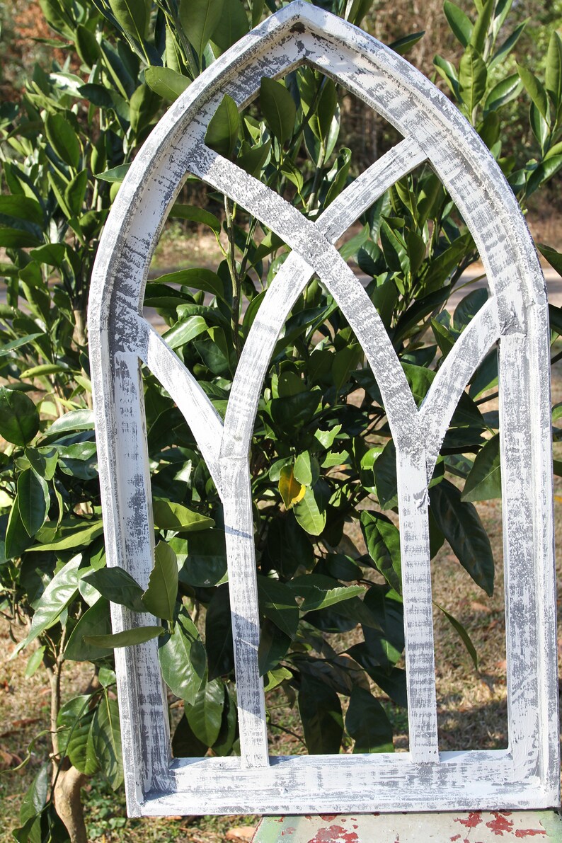 Weathered White Finished Large Wood Window Frame Wood Home - Etsy