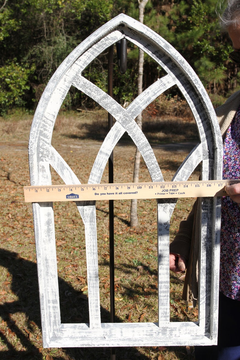 Weathered White Finished Large Wood Window Frame Wood Home - Etsy