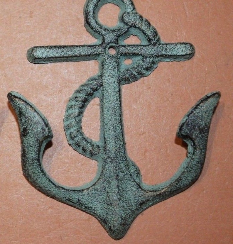 Bronze Look Anchor Wall Hooks Cast Iron Maritime Sailor Navy - Etsy