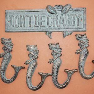 5 Vintage-look Mermaid Crabshack Decor Don't Be Crabby - Etsy