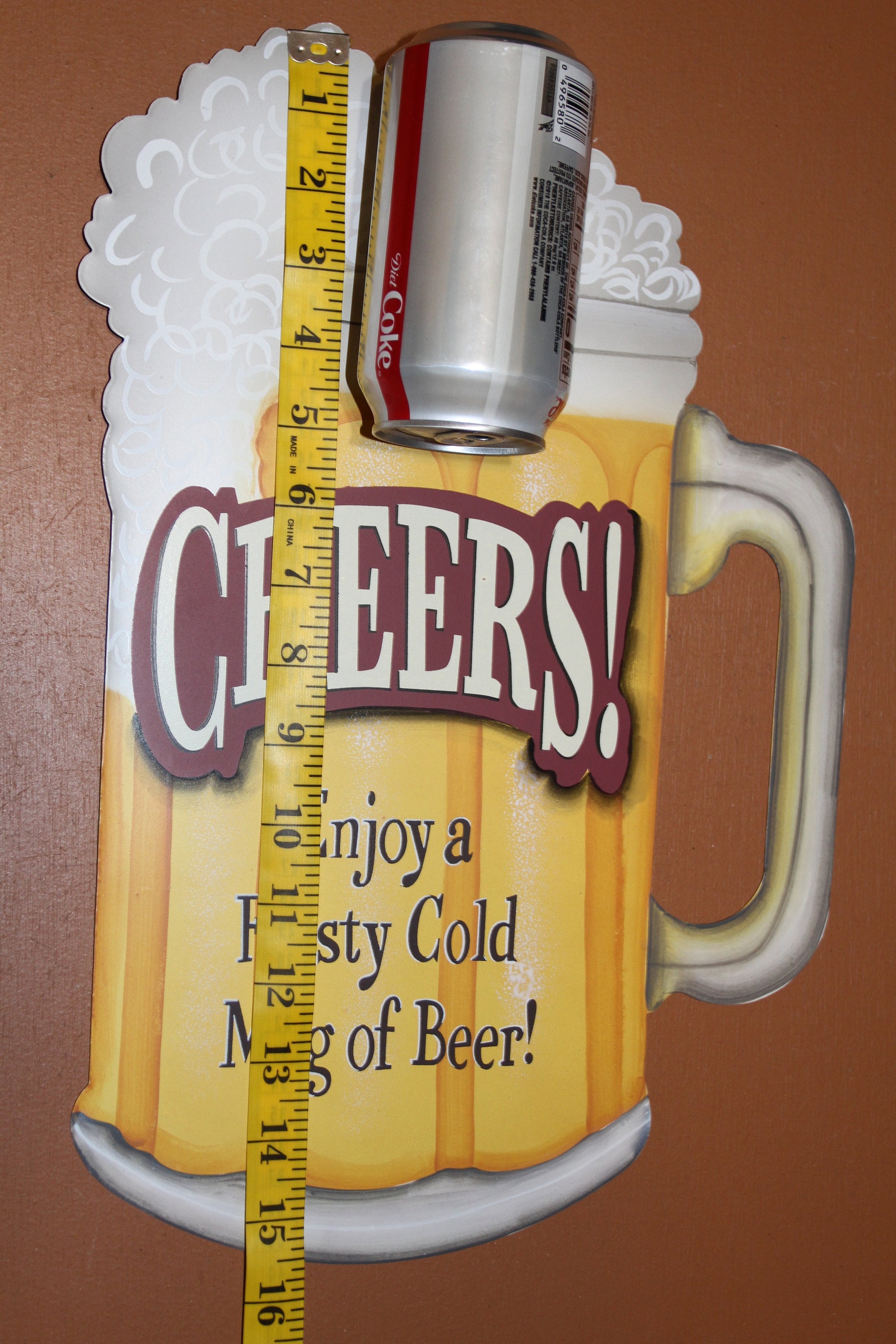 Metal Cheers Beer Sign Mancave Wall Decor Free Shipping - Etsy