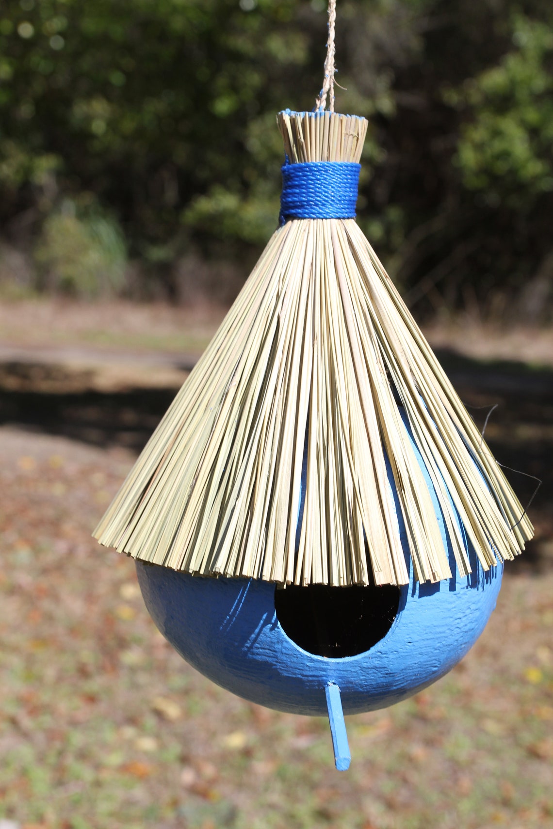 4 Vibrant Colors Coconut Tiki Birdhouse Tropical Yard Decor | Etsy