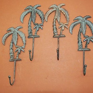 Set of 3 Bronze Look Palm Tree Wall Hooks, Free Ship N-38 - Etsy