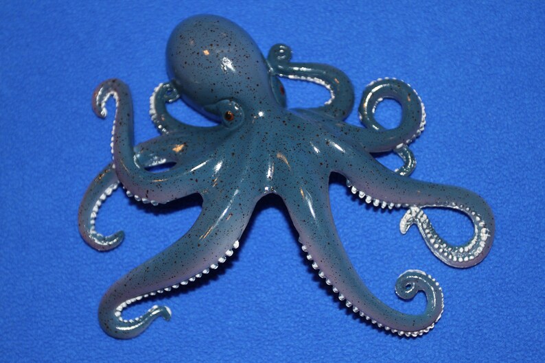 Colorful Octopus Wall Decor Ocean Blue Spotted White Free - Etsy