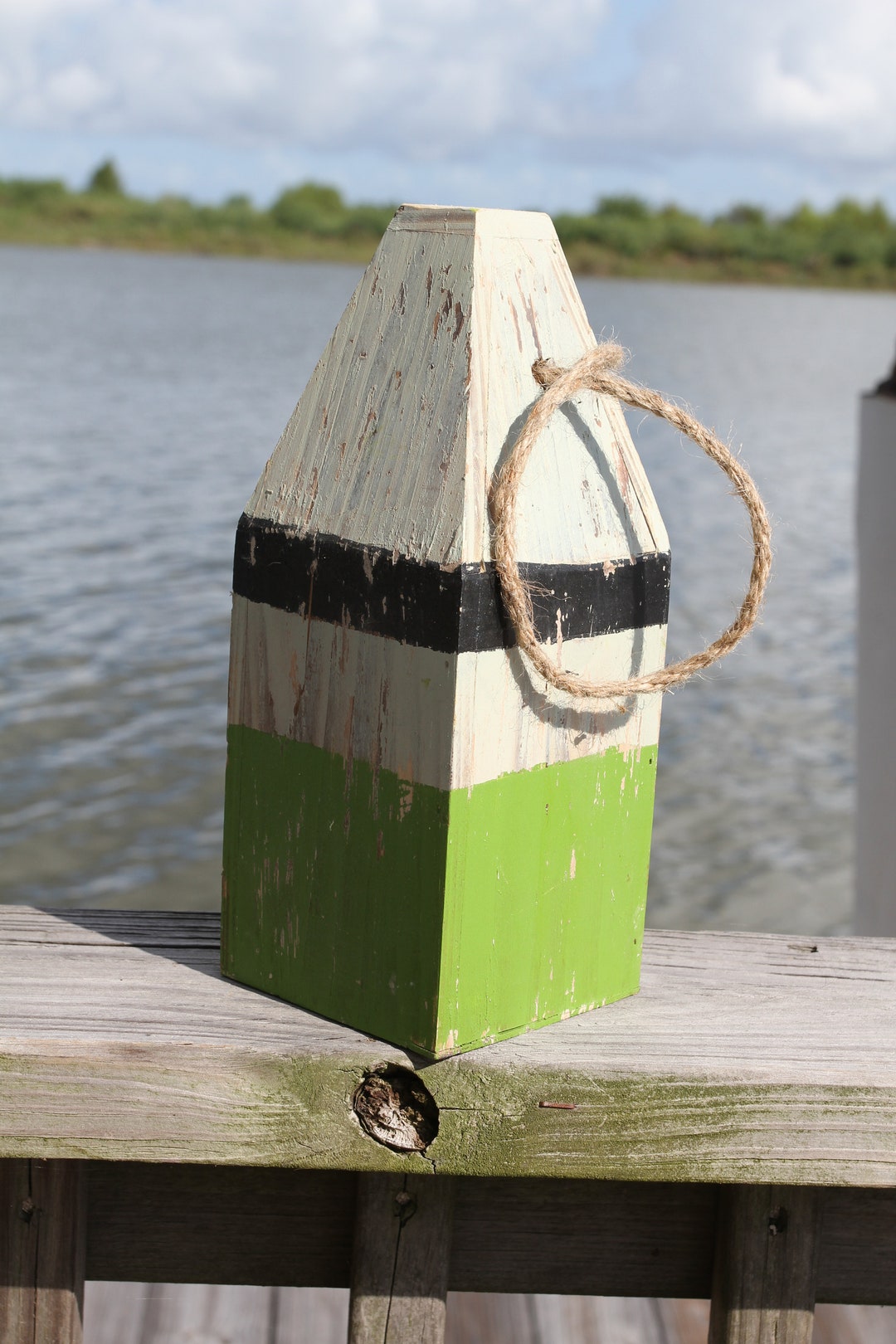 Vintage Style Painted Wooden Buoy, Coastal Decor, Free Ship 2 - Etsy