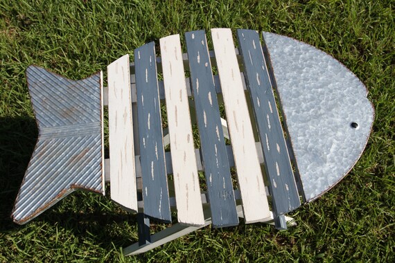 Decorative Fish Shape Folding Table Summertime Decor Free - Etsy