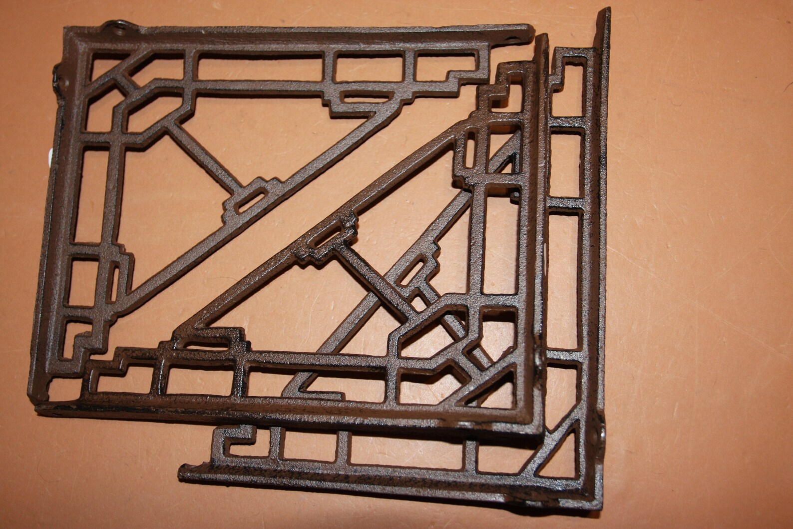 5 Pc Geo Retro Large Shelf Brackets Geometric Design Free - Etsy