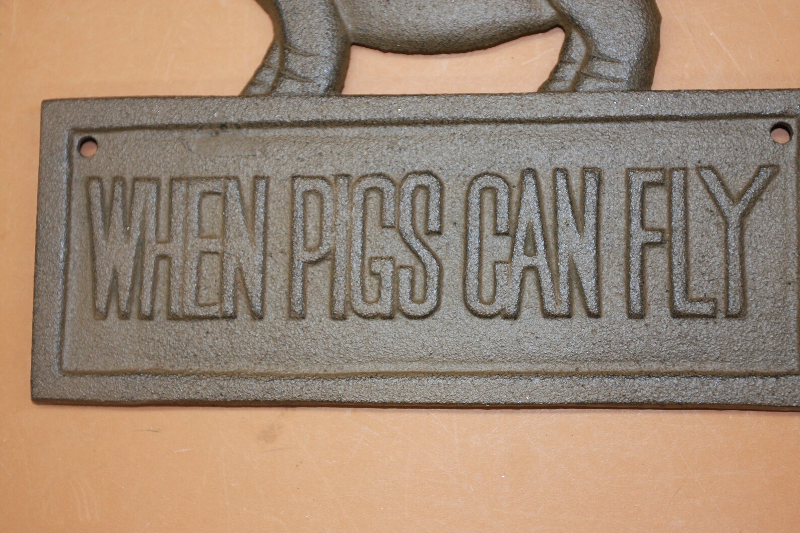 When Pigs Can Fly Wall Plaque Pig Decor Sassy Sign Cast | Etsy
