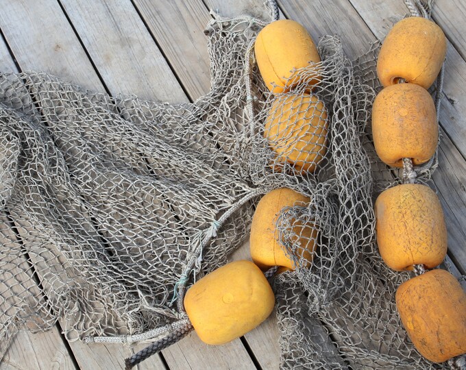 1 Beach House House Warming Gift Weathered Fishing Net Rope Float ...