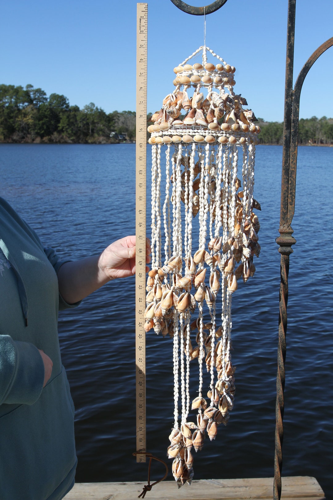 Large Chunky Seashell Wind Chime. Natural Shells, Free Ship G-22 - Etsy