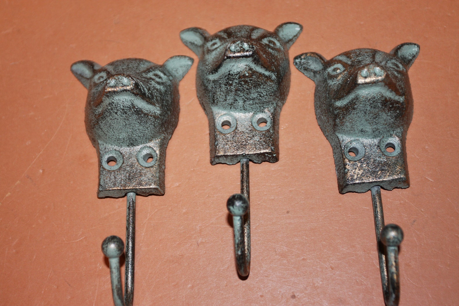 Pig Wall Hook Bronze Color Free Shipping H-95 | Etsy