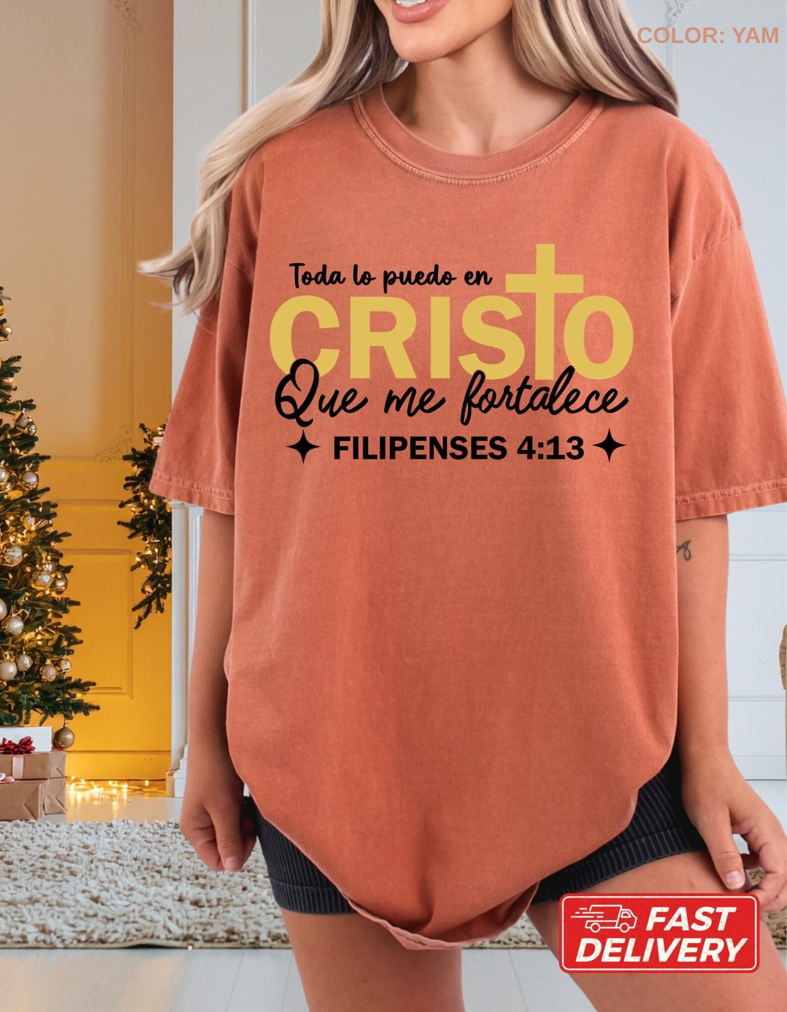 Toda Lo Puedo En Cristo Filipenses 4:13 Bible Verse Comfort Colors T ...