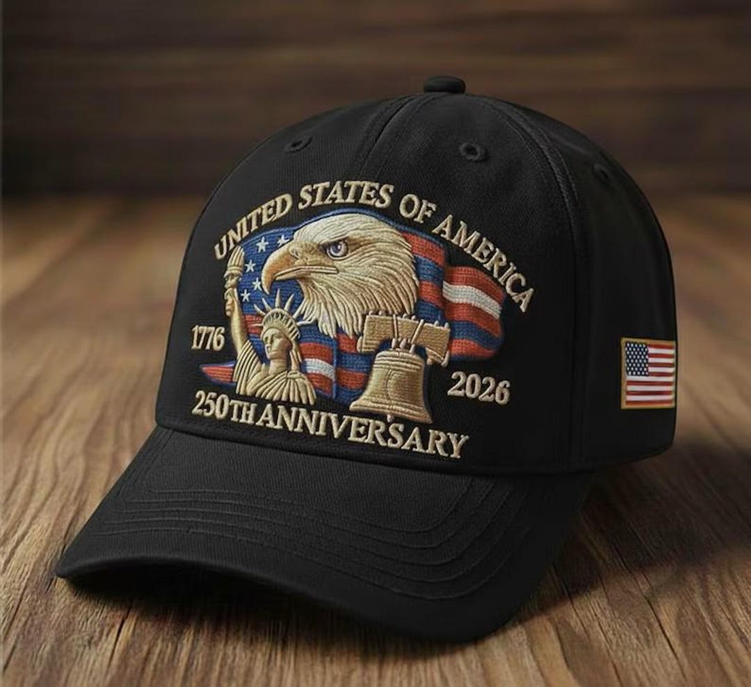 Embroidered 250th Anniversary Eagle Hat, Personalized Patriotic Cap - Etsy