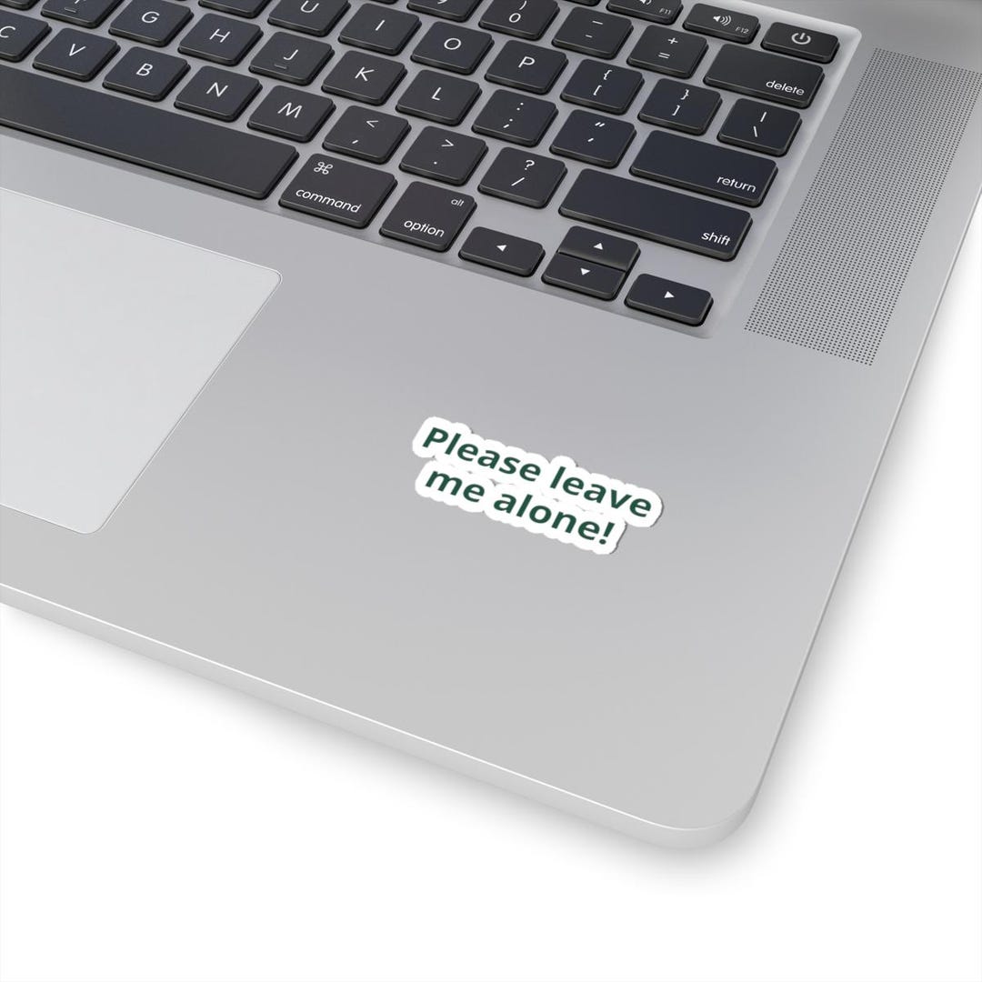 Please Leave Me Alone! Kiss-cut Sticker | Laptop Water Bottle Decal - Etsy