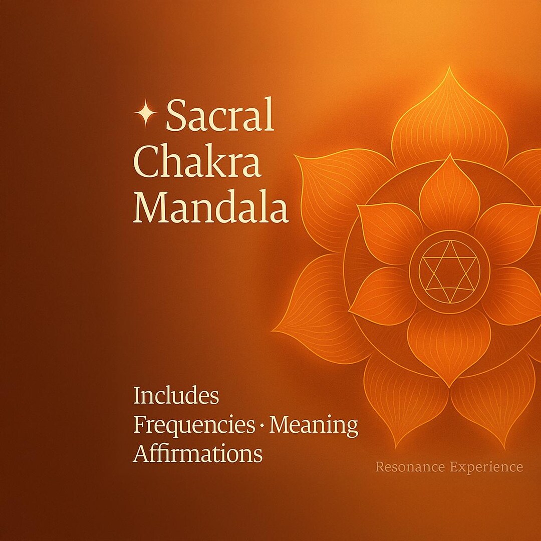 Sacral Chakra Mandala Resonance Art • Creativity Frequency Art ...