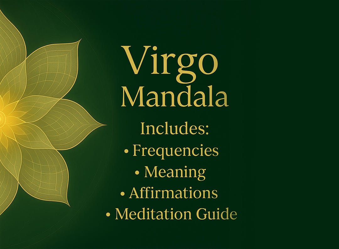 Virgo Mandala Resonance Art | Zodiac Earth Sign | Healing Geometry ...