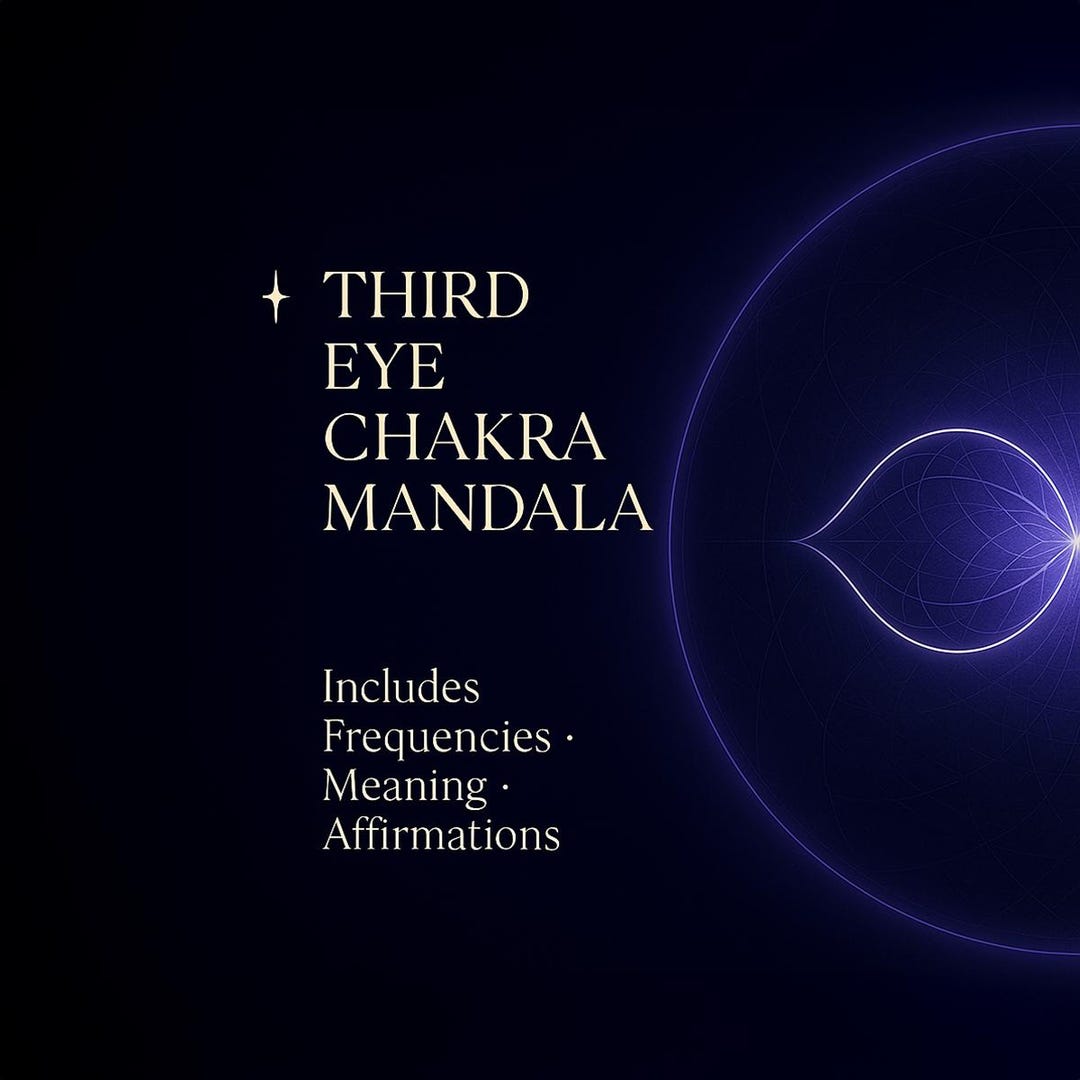 Third Eye Chakra Mandala Resonance Art • Intuition Frequency Art ...