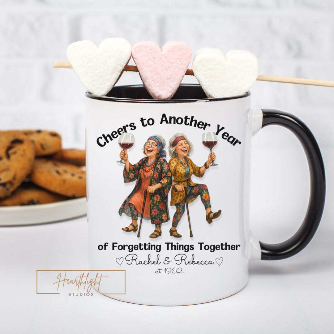 Personalized Best Friends Forever Accent Mug, Birthday Anniversary ...