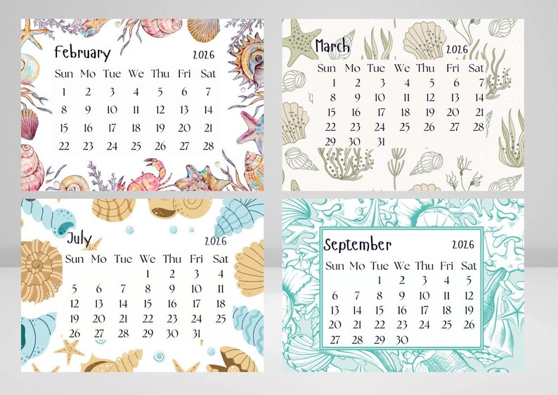 2026 Calendar , Deep Ocean Theme Calendar, Beautiful Wall Calendar, 3 ...