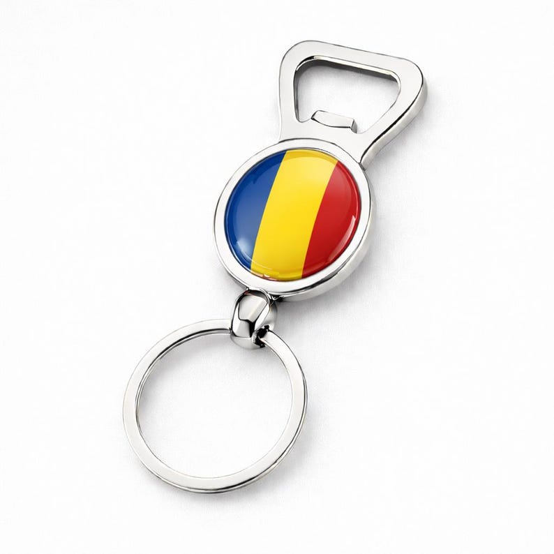 Keyring With Bottle Opener – Romania Flag Design | Metal Keyring - Etsy