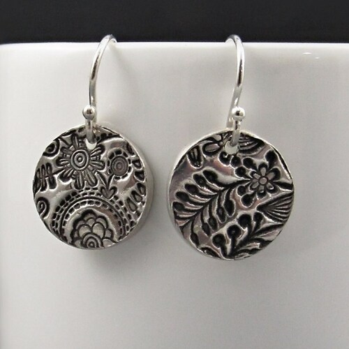 Small Silver Earrings Sterling Silver Jewelry Silver Dangle - Etsy