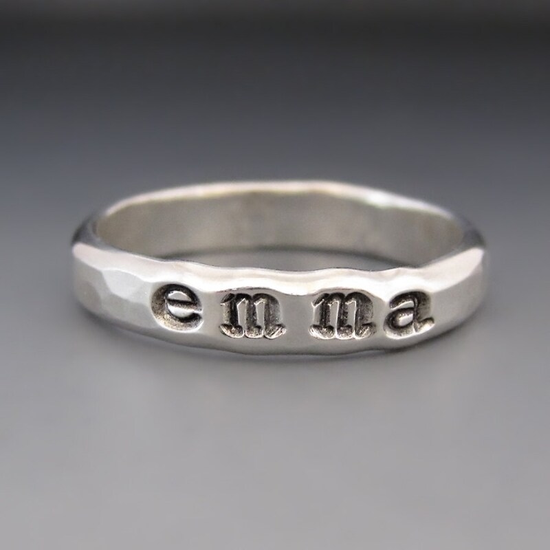 Name Ring Sterling Silver - Etsy