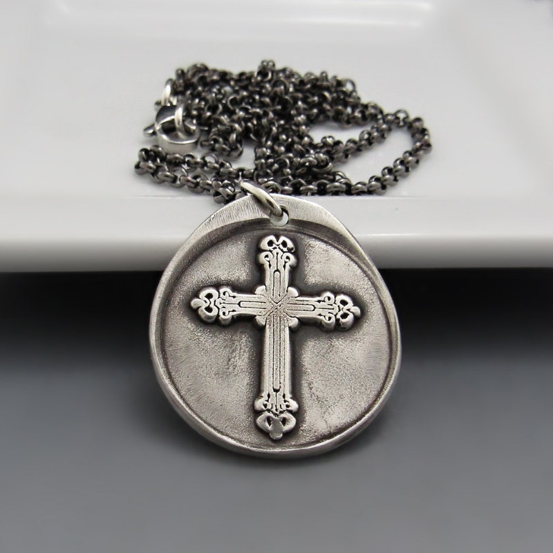 Rustic Cross Pendant - Etsy